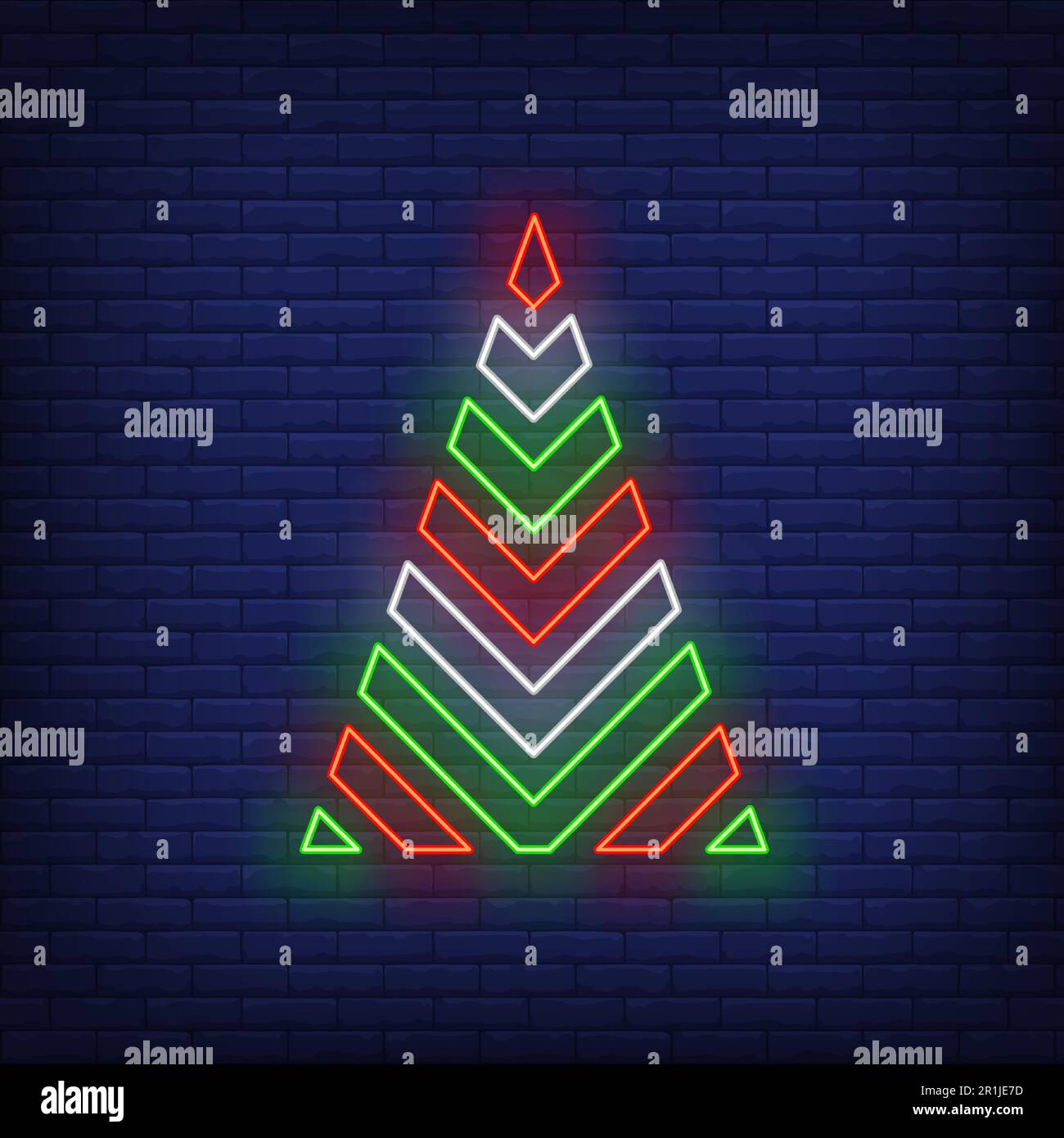 Christmas tree neon sign Stock Vector Image & Art - Alamy