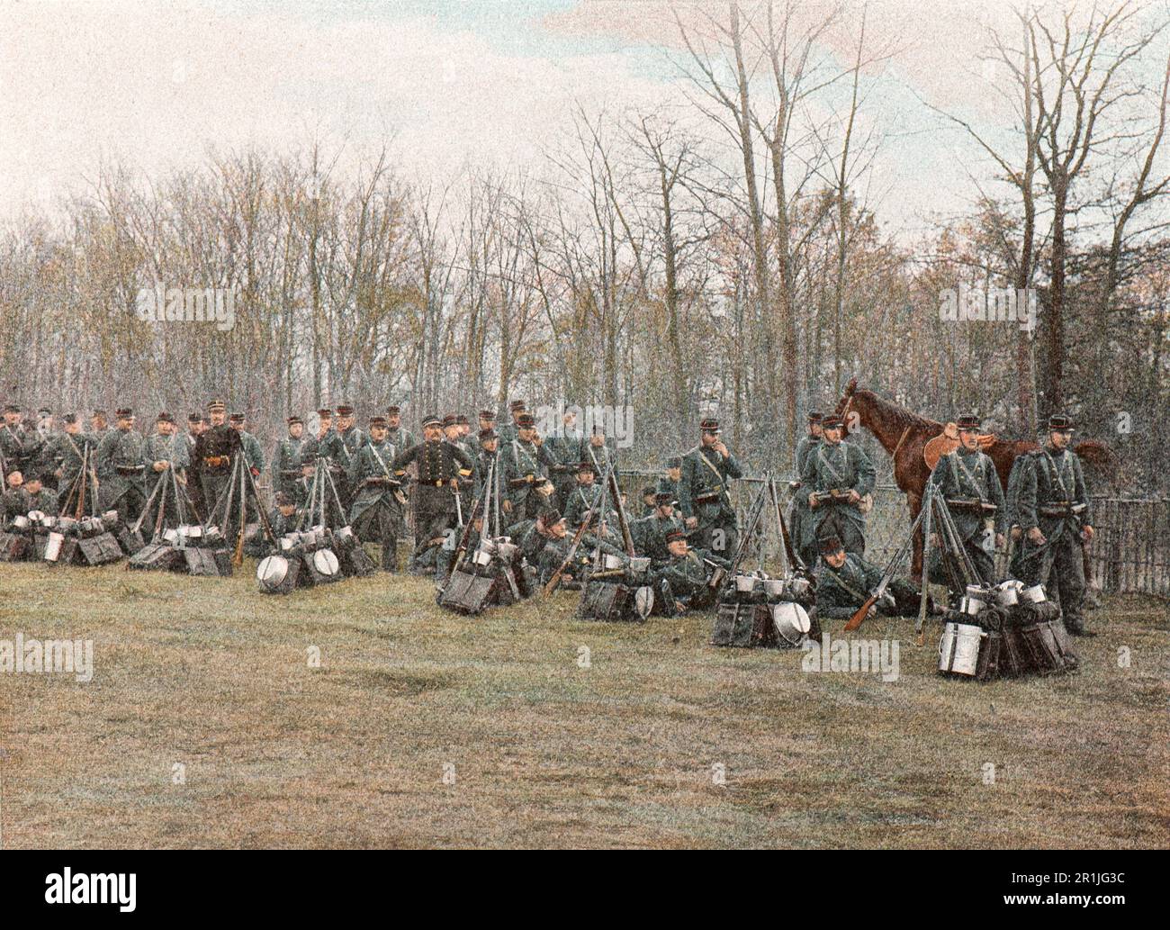 Images taken from the life of a soldier, a french military album that ...
