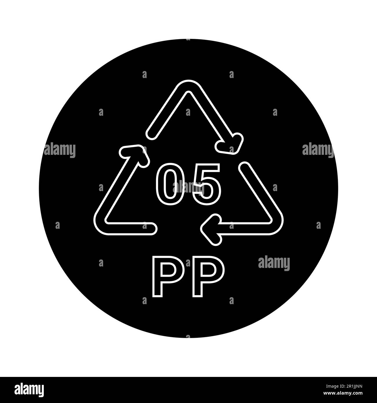 Plastic recycling code PP 05 line icon. Consumption code. Editable stroke Stock Vector Image ...