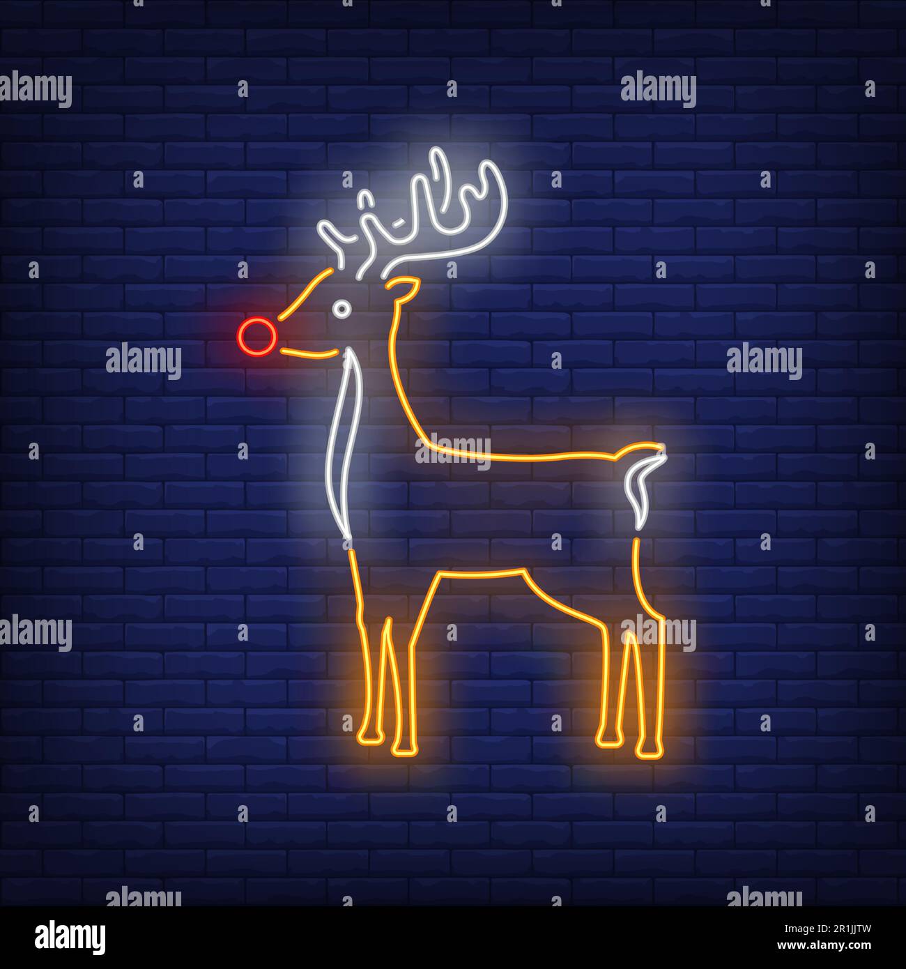Cute reindeer neon sign Stock Vector Image & Art - Alamy