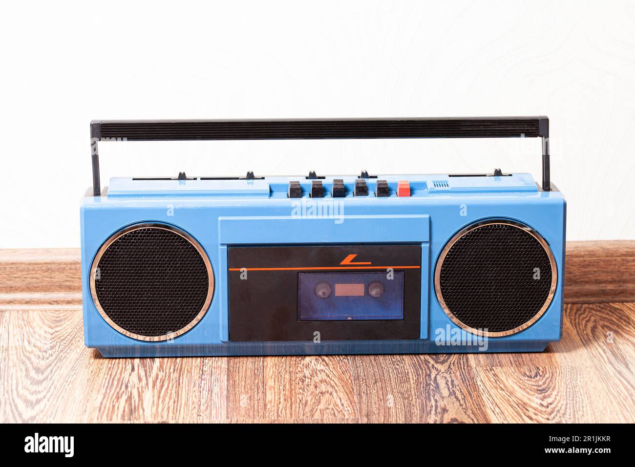 Retro portable stereo cassette recorder from 80s Stock Photo - Alamy