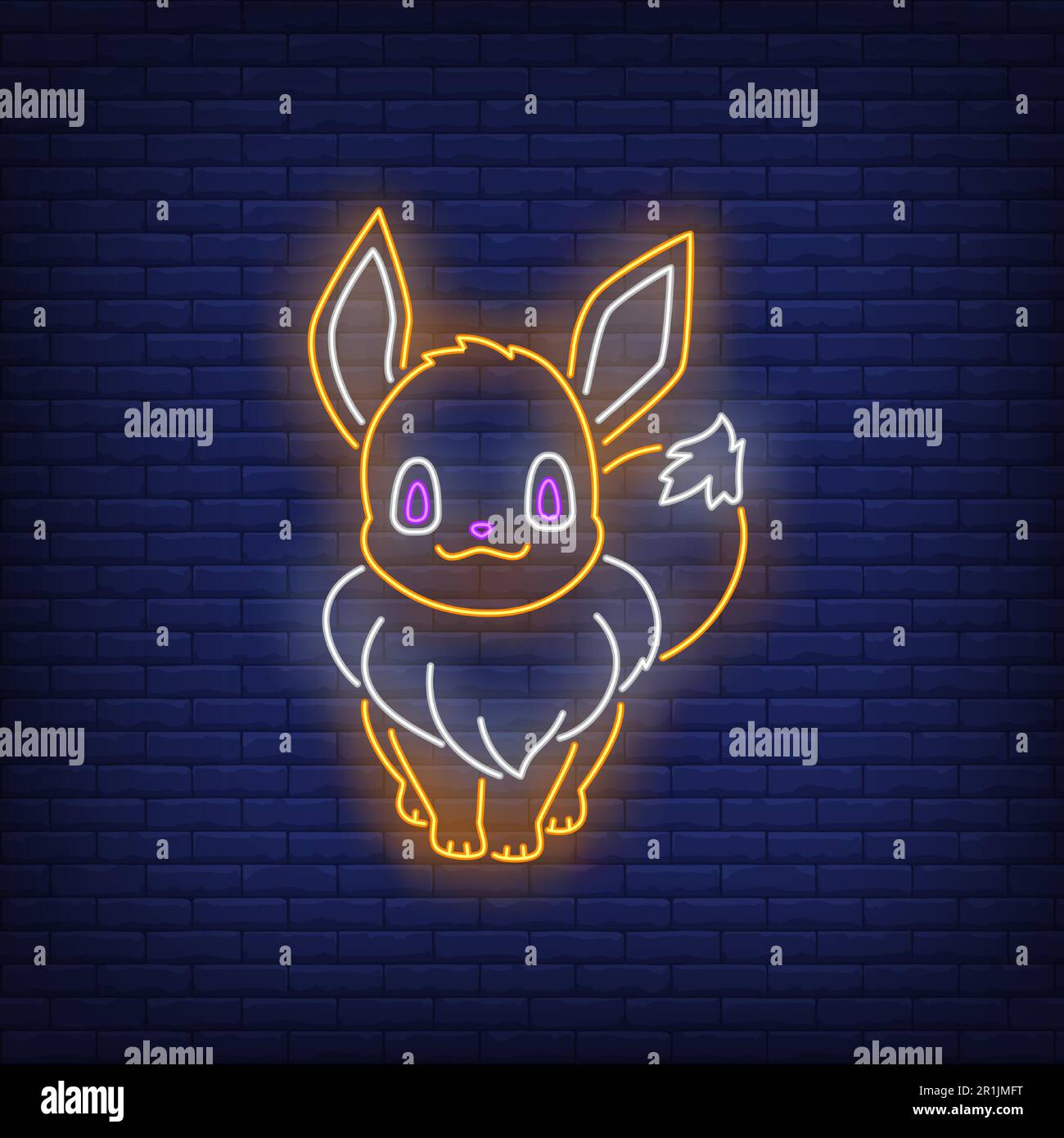 Cartoon young deer neon sign Stock Vector Image & Art - Alamy
