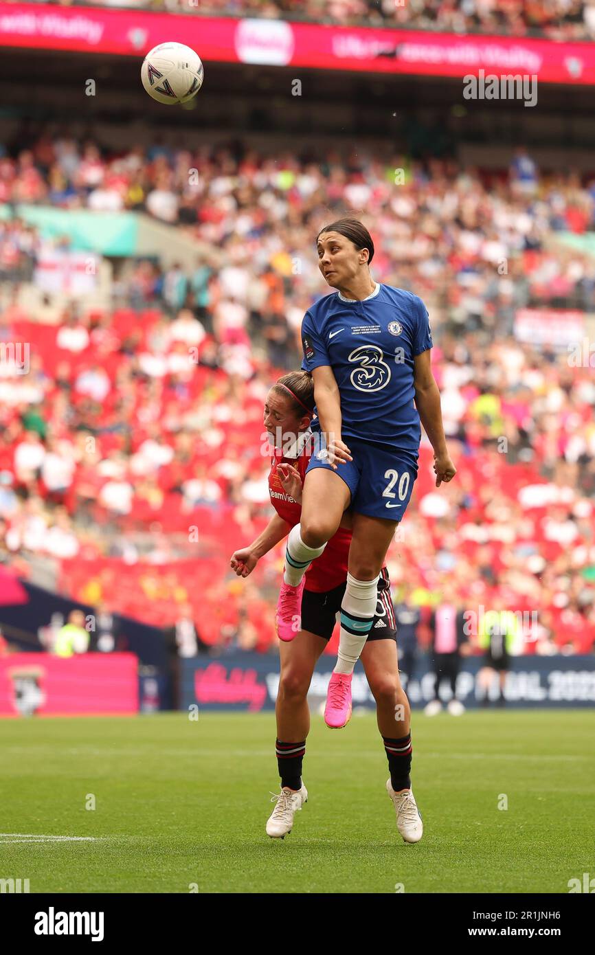 London, UK. 14th May, 2023. Sam Kerr of Chelsea Women beats Maya Le ...