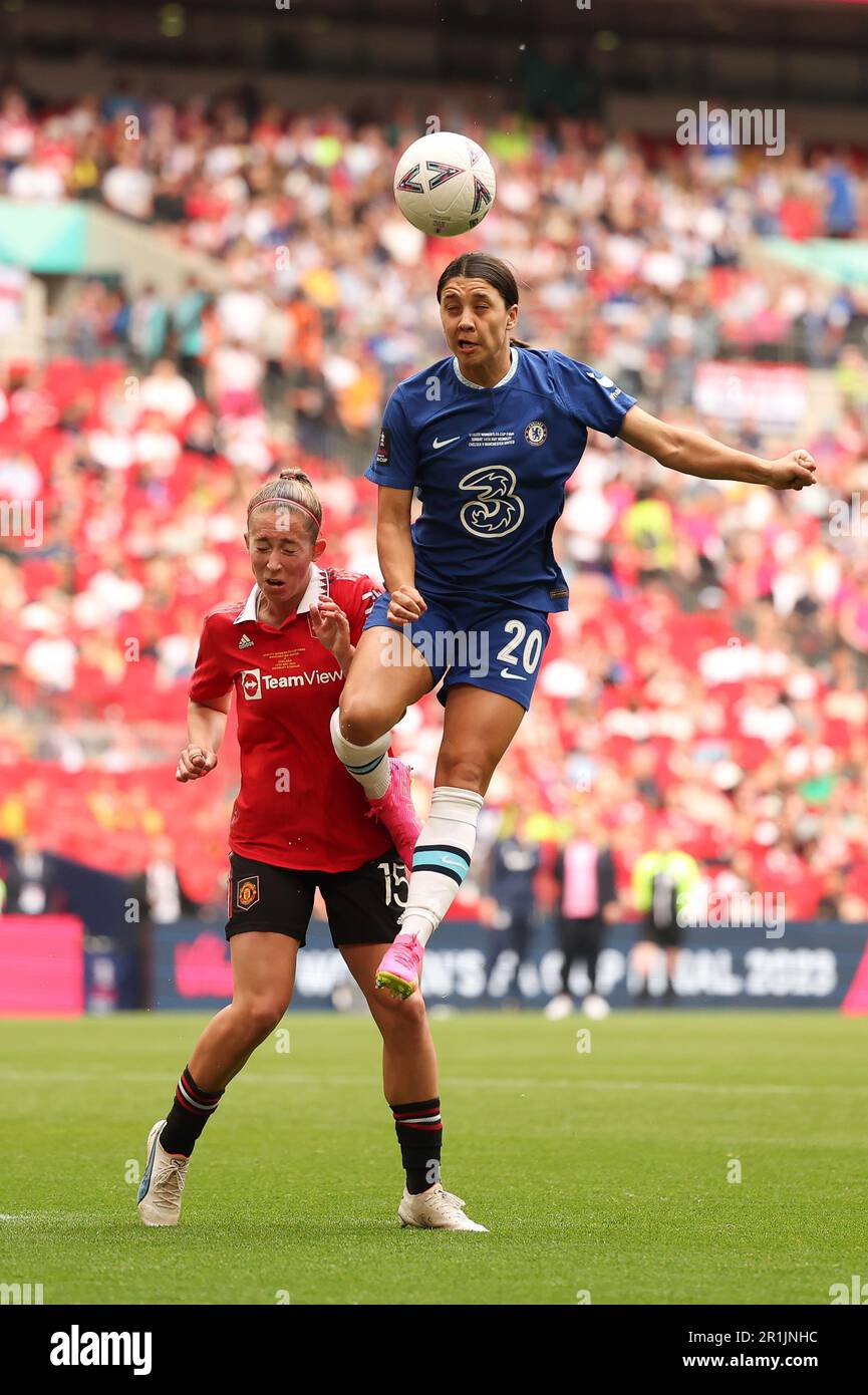 London, UK. 14th May, 2023. Sam Kerr of Chelsea Women beats Maya Le ...
