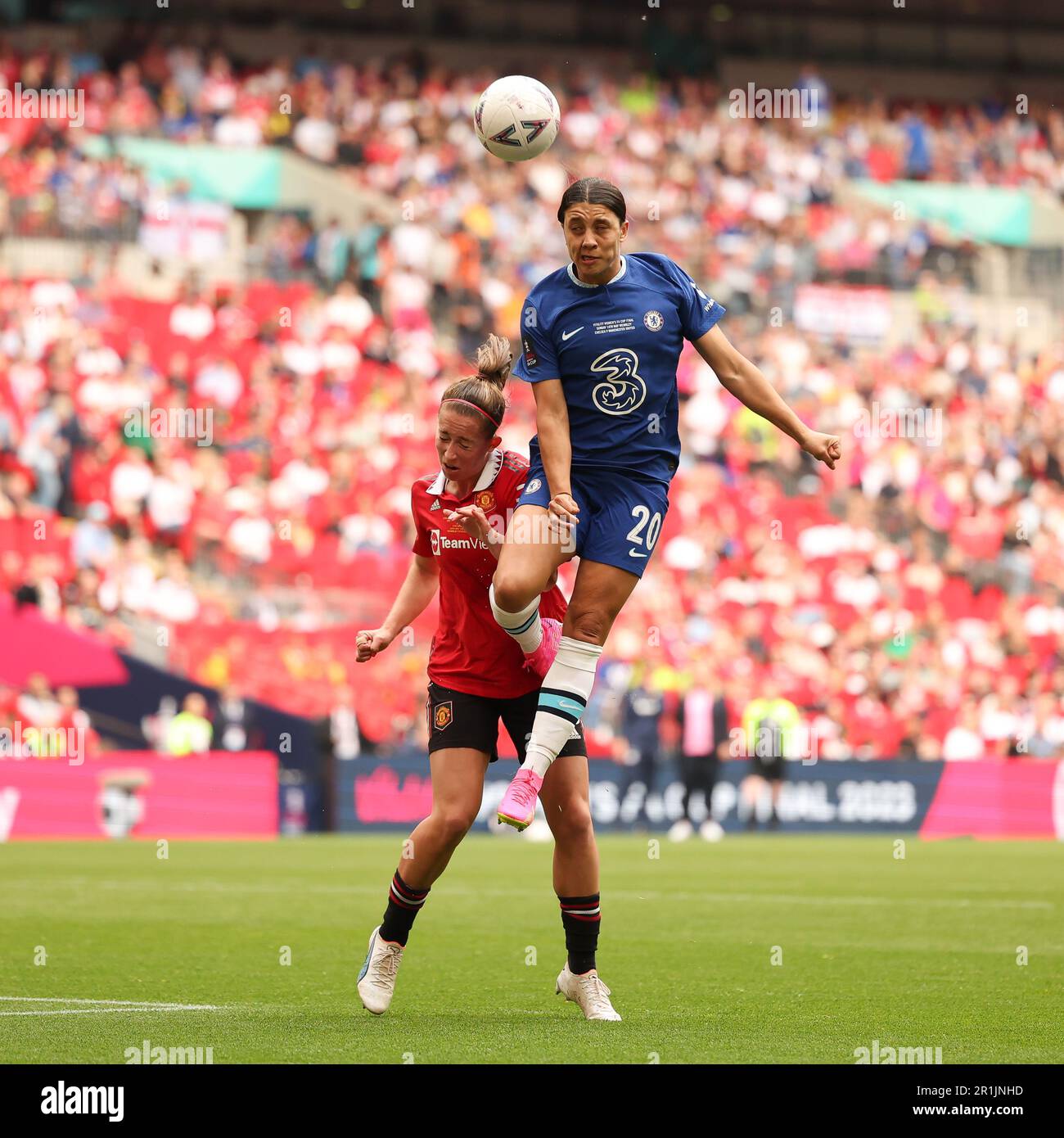 London, UK. 14th May, 2023. Sam Kerr of Chelsea Women beats Maya Le ...