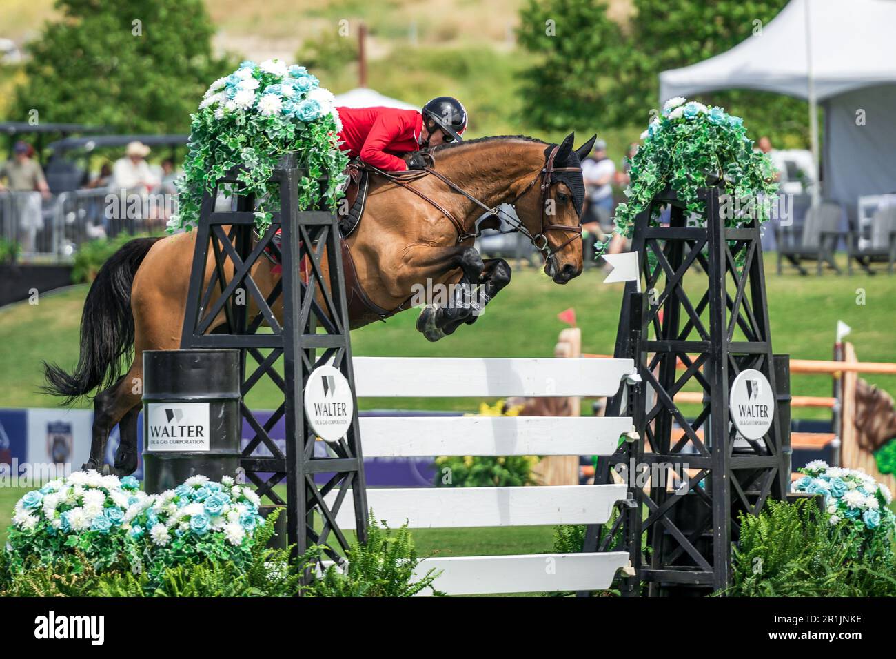 Beth Underhill of Team Canada competes at the 2023 FEI Nations Cup in ...