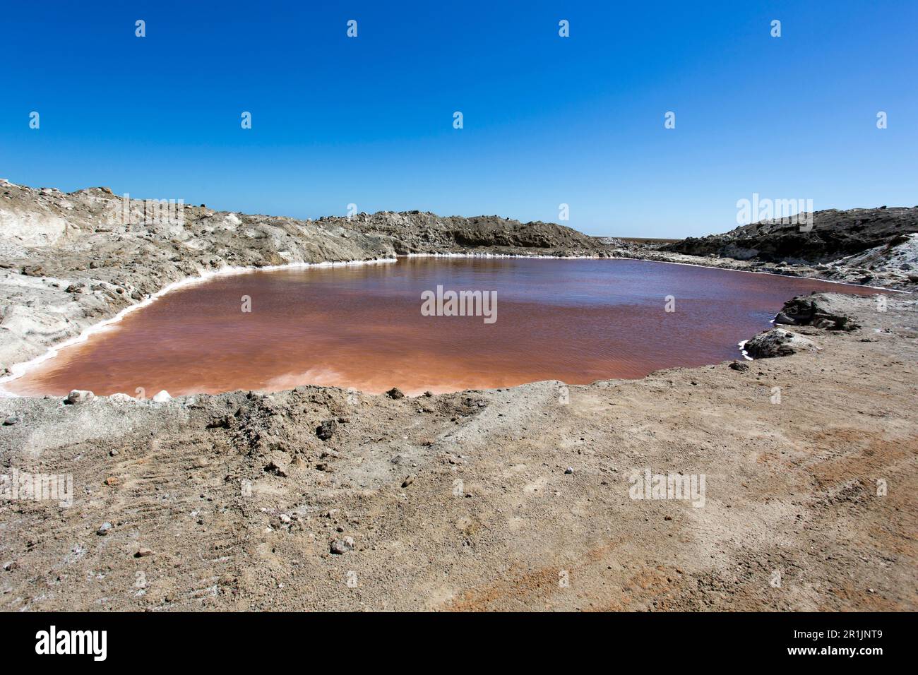 View of Pink Lake at Walvis Bay in Namibia Stock Photo - Alamy