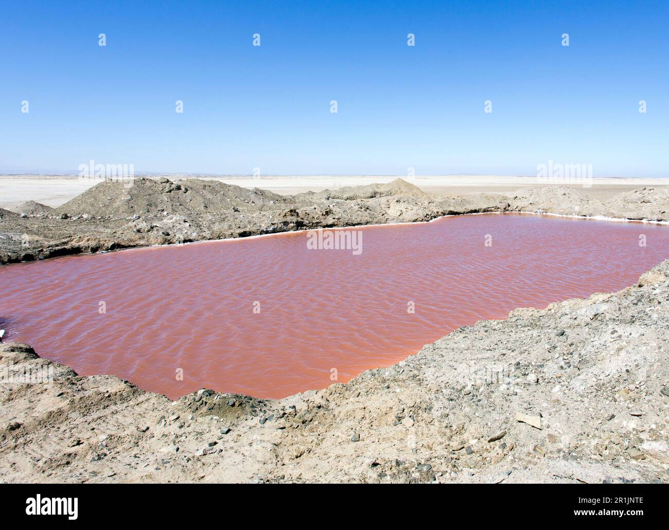 View of Pink Lake at Walvis Bay in Namibia Stock Photo - Alamy