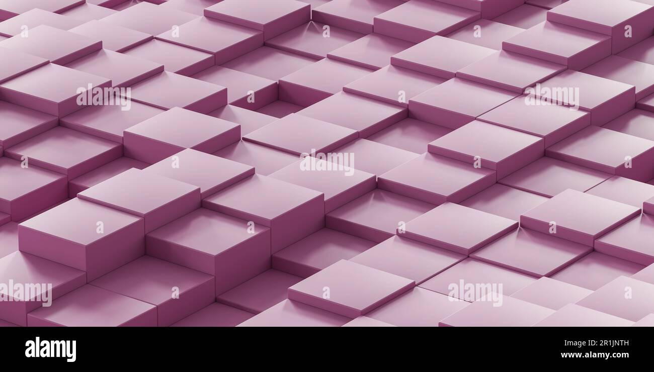 a massive cluster of pink cubes forming an abstract sculpture 3d render ...