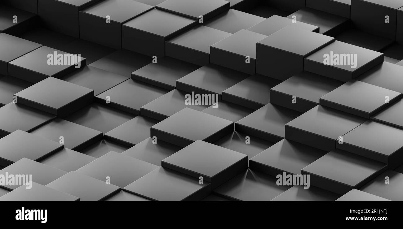 black and white geometric cubes arranged in an abstract pattern 3d ...