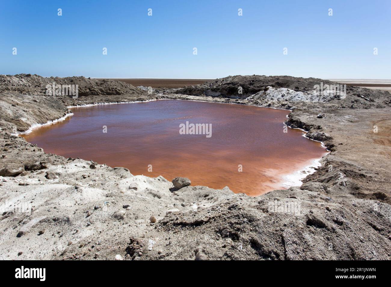 View of Pink Lake at Walvis Bay in Namibia Stock Photo - Alamy