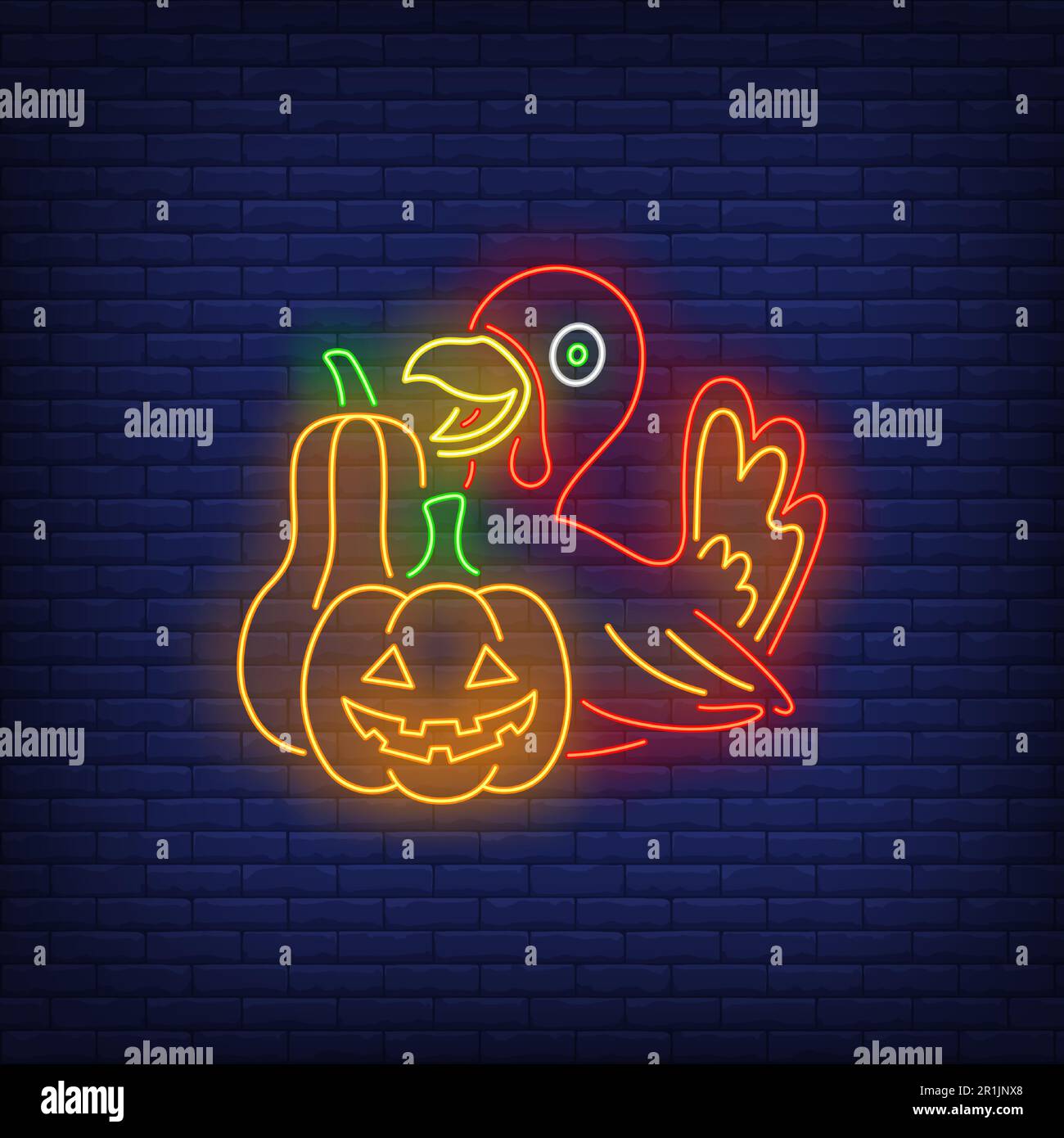 Turkey and pumpkins neon sign Stock Vector Image & Art - Alamy