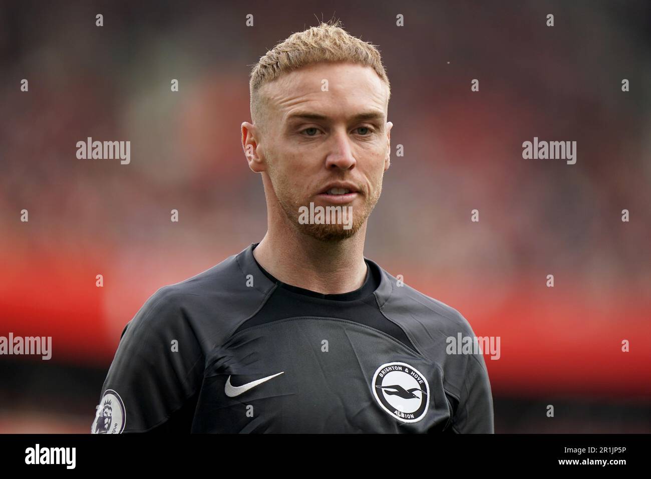 Brighton and Hove Albion’s Jason Steele looks on during the Premier ...