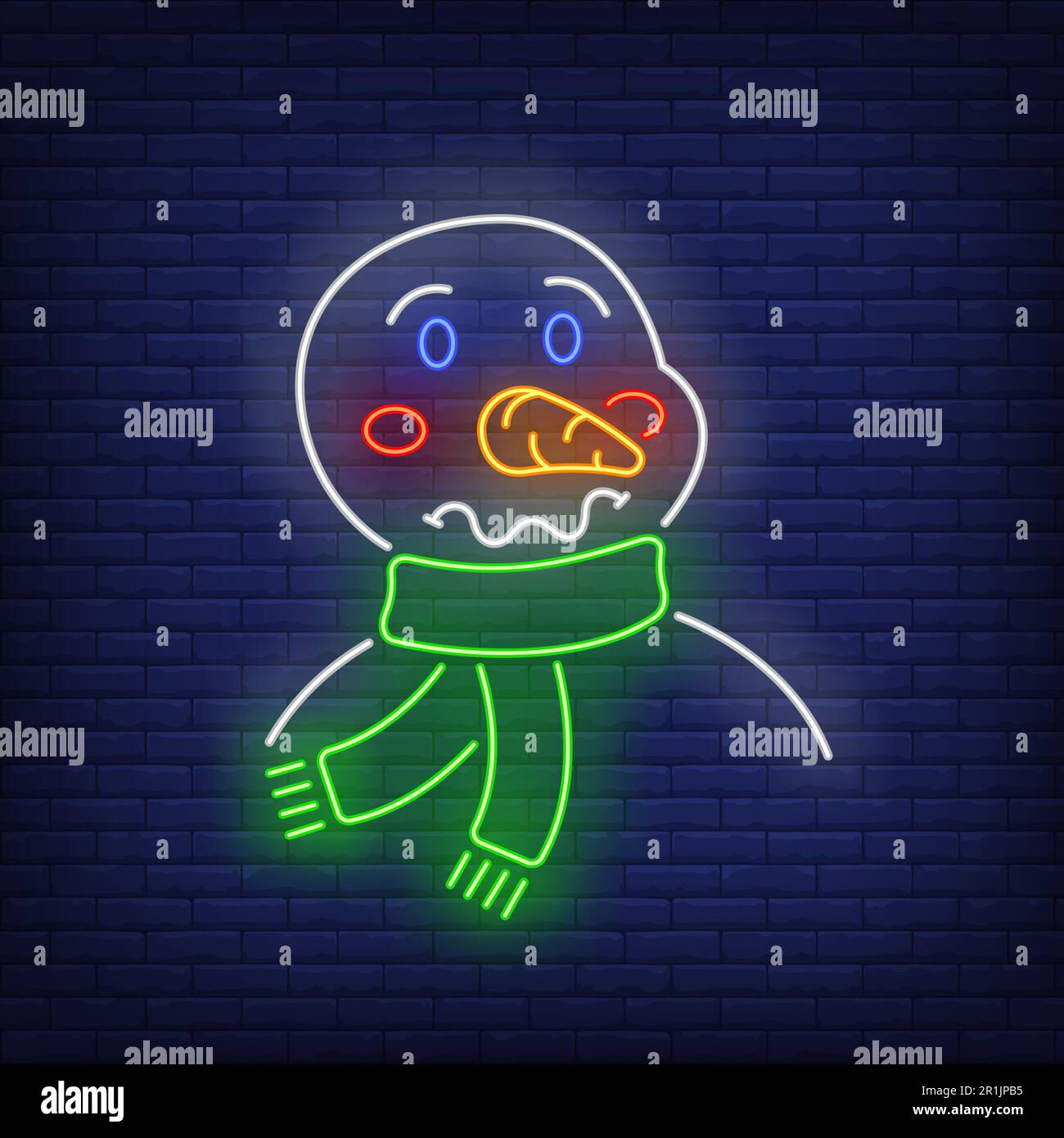 Snowman neon sign Stock Vector Image & Art - Alamy