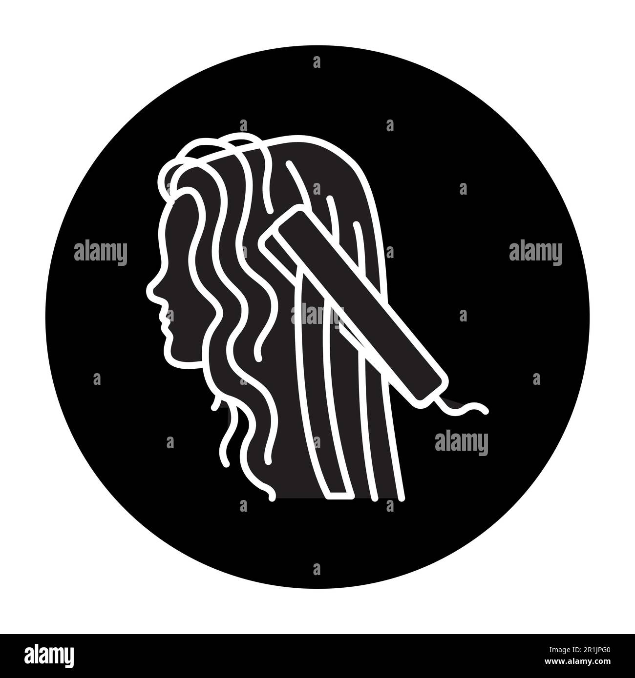 Straightening hair illustration hi-res stock photography and images - Alamy