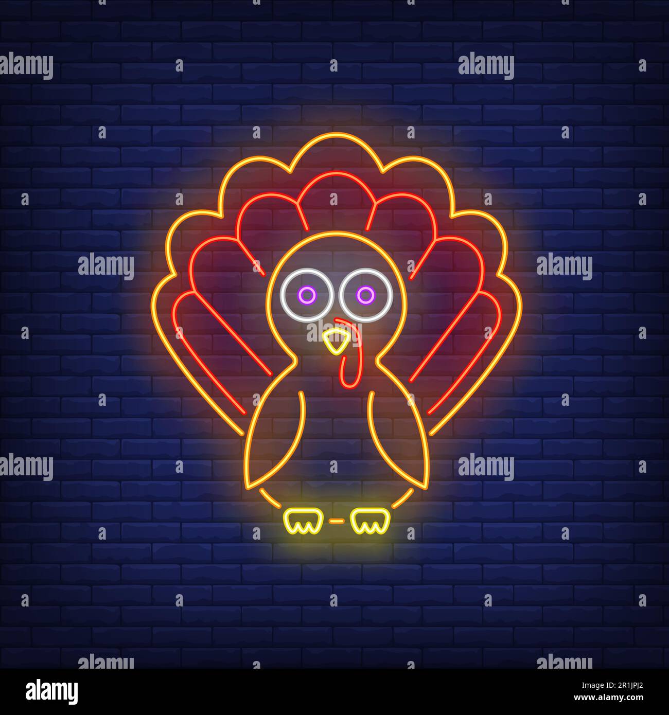 Turkey bird neon sign Stock Vector Image & Art - Alamy