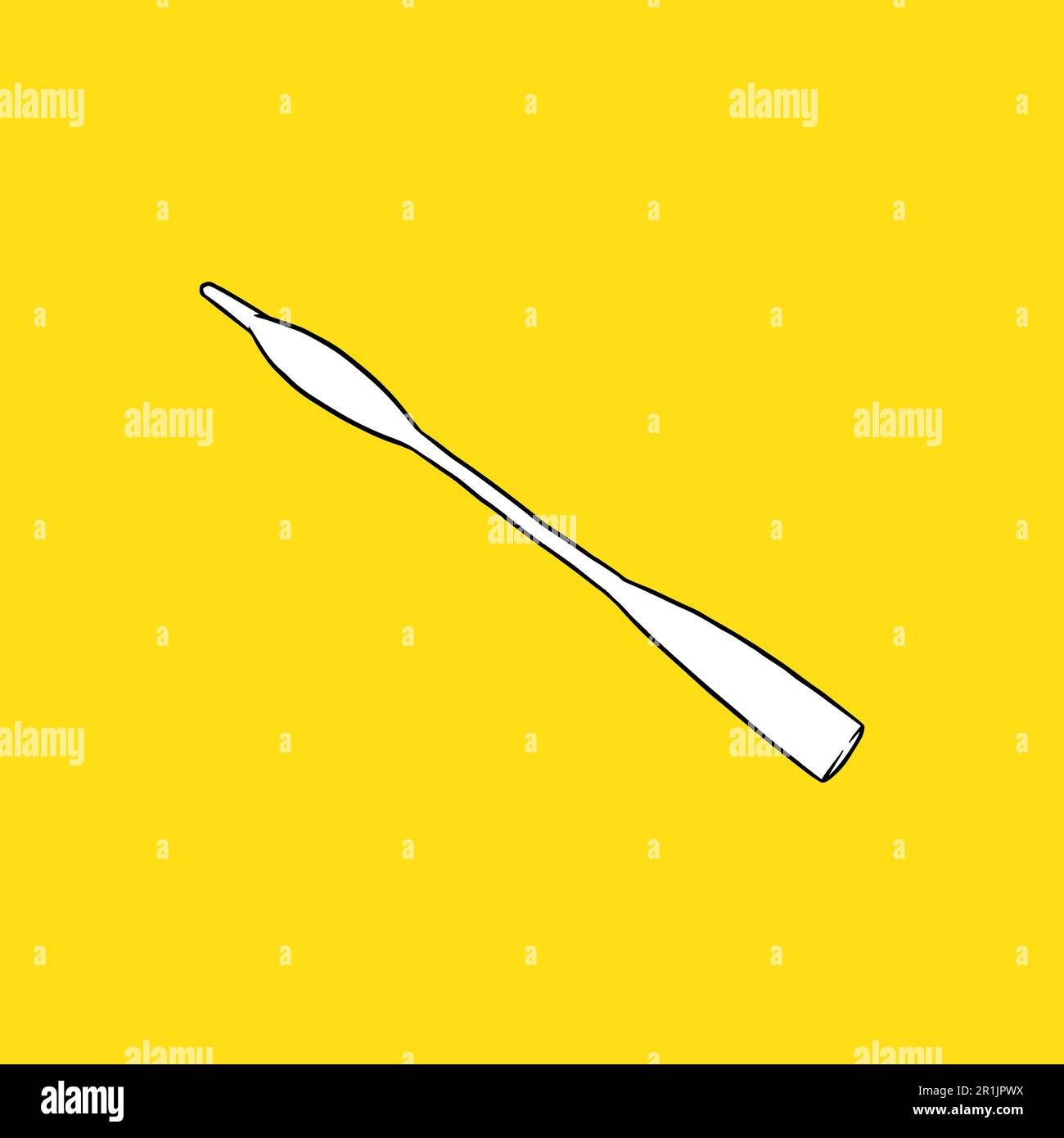 Woodcut Illustration of an Oar Drawing. - Vector Stock Vector Image ...