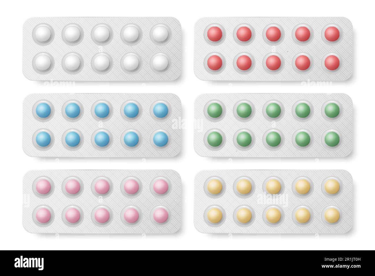 Vector Realistic Round Pharmaceutical Medical Pills, Vitamins, Capsule ...