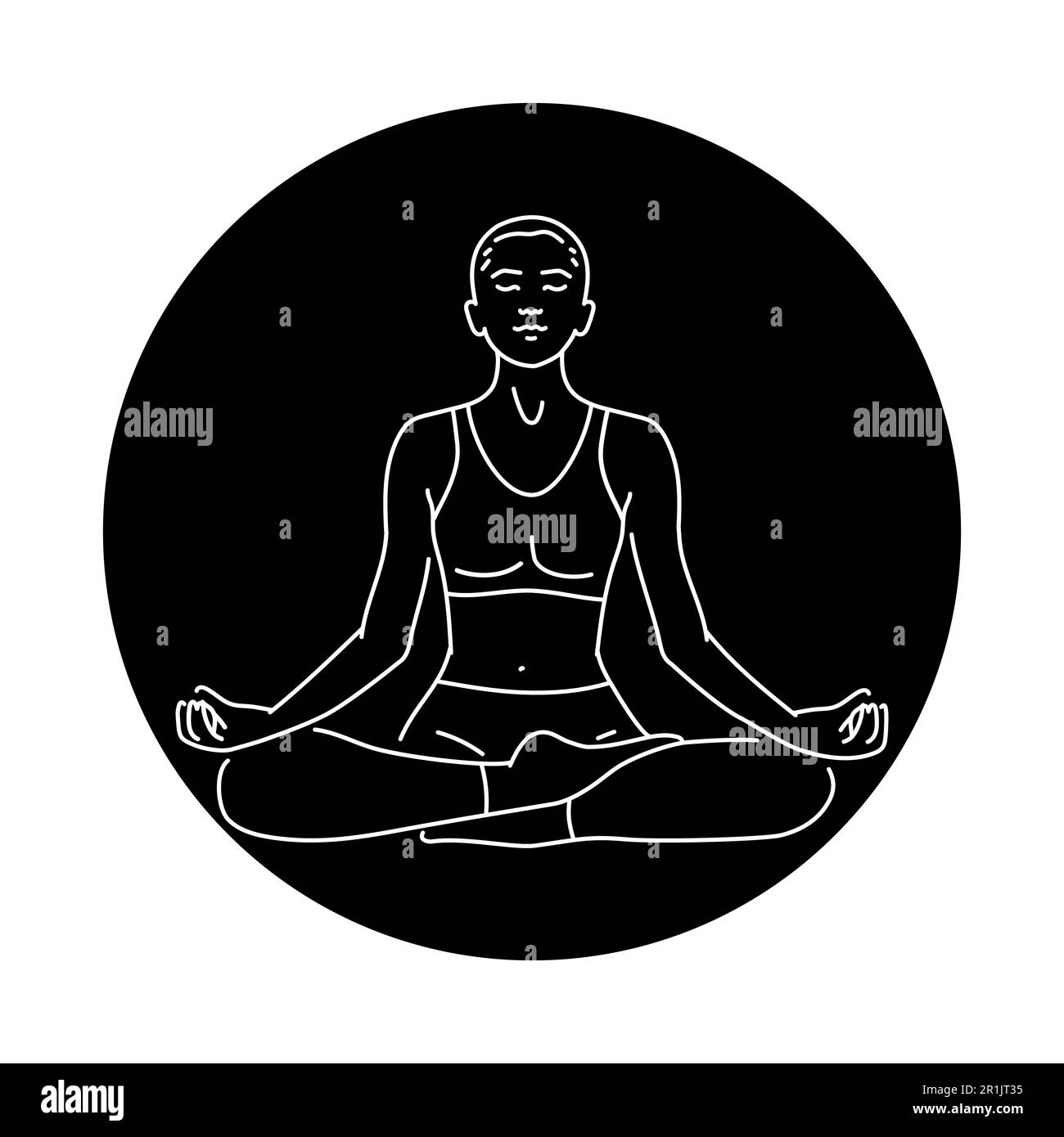 Padmasana exercise Black and White Stock Photos & Images - Alamy