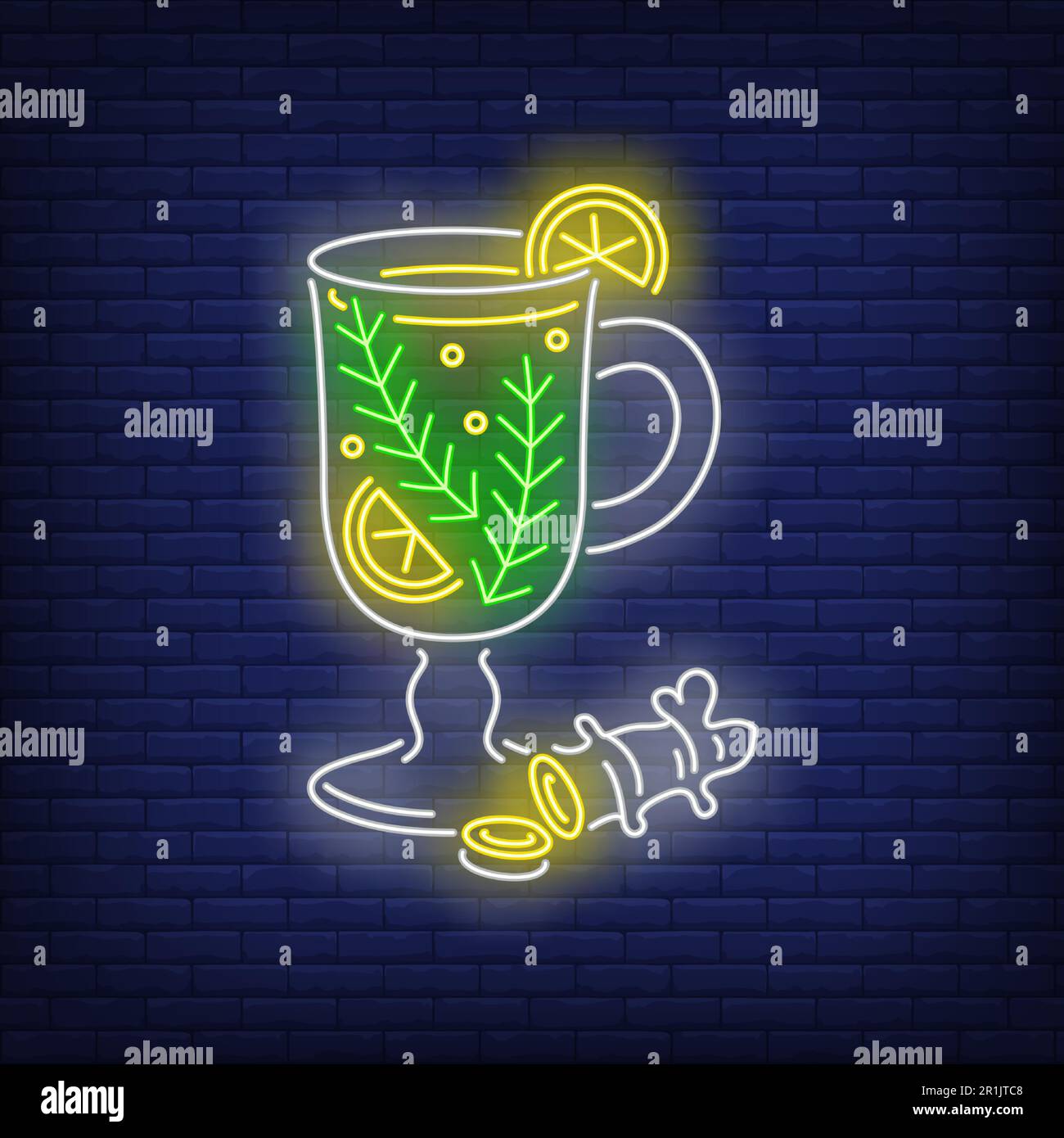Tea glowing neon sign Stock Vector Images - Alamy