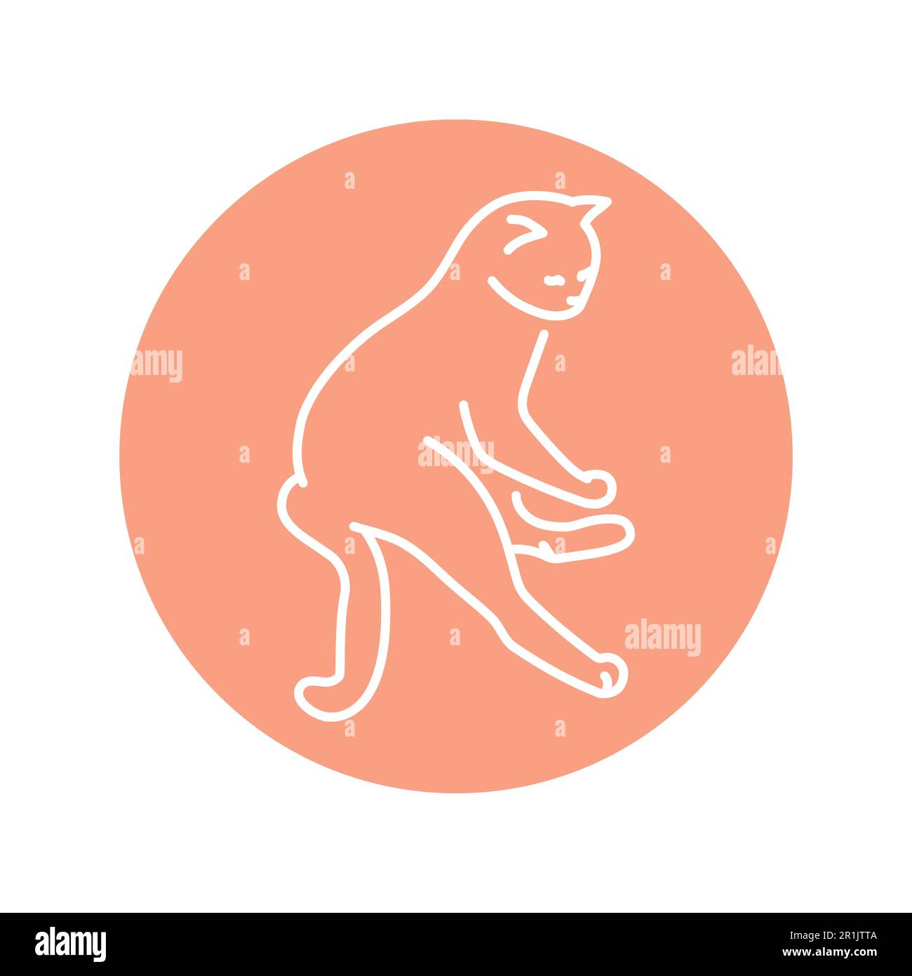 Cat enjoy rest color line icon. Pictogram for web page, mobile app ... Cat enjoy rest color line icon. Pictogram for web page, mobile app ...