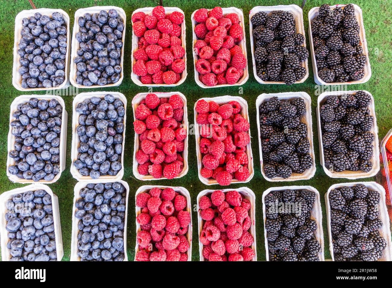 Wild fruits for sale at Naschmarkt market in Vienna, Austria Stock ...