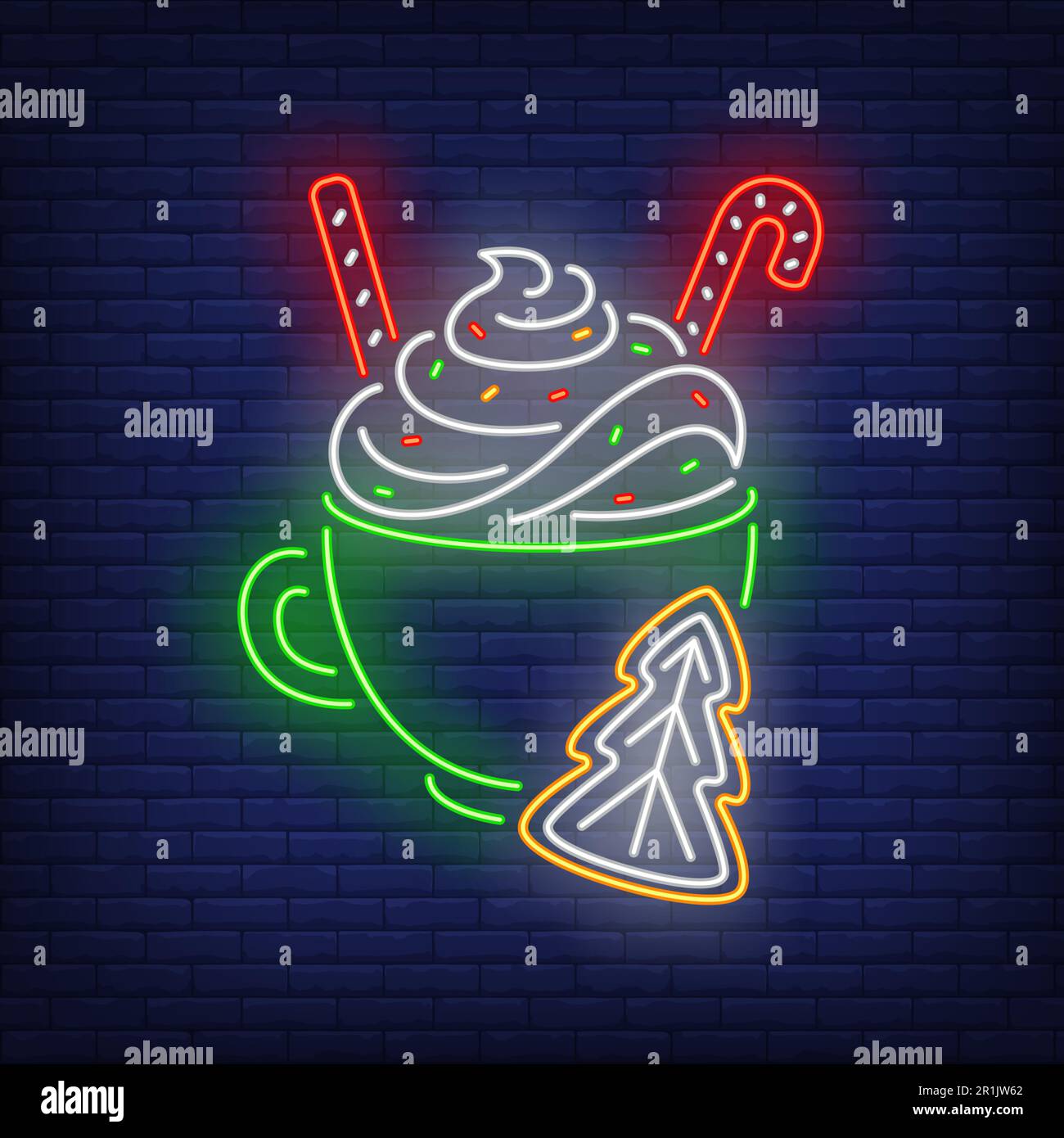 Christmas drink neon sign Stock Vector Image & Art - Alamy