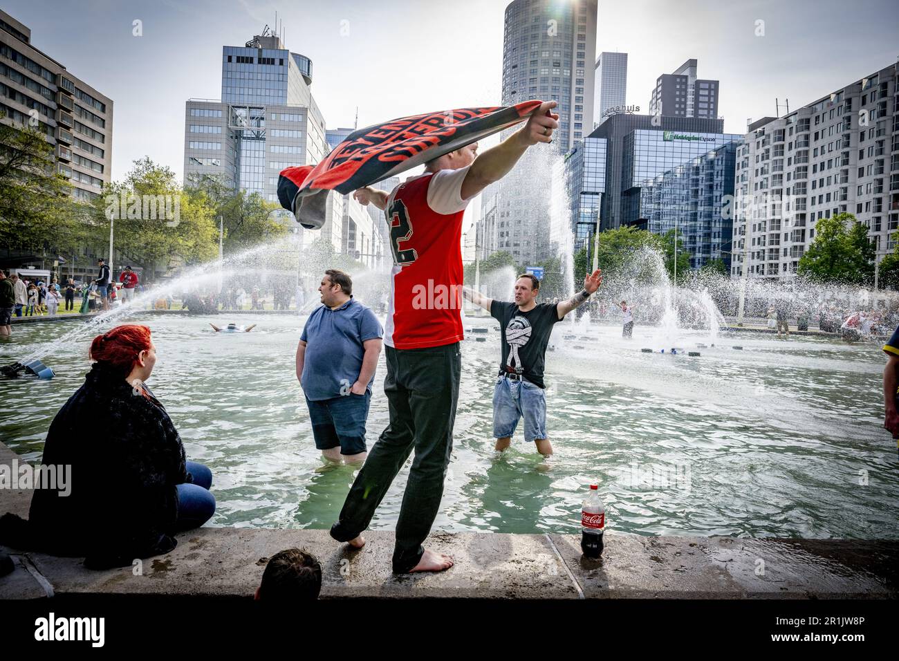 ROTTERDAM - Feyenoord fans in the city center after their club's win ...