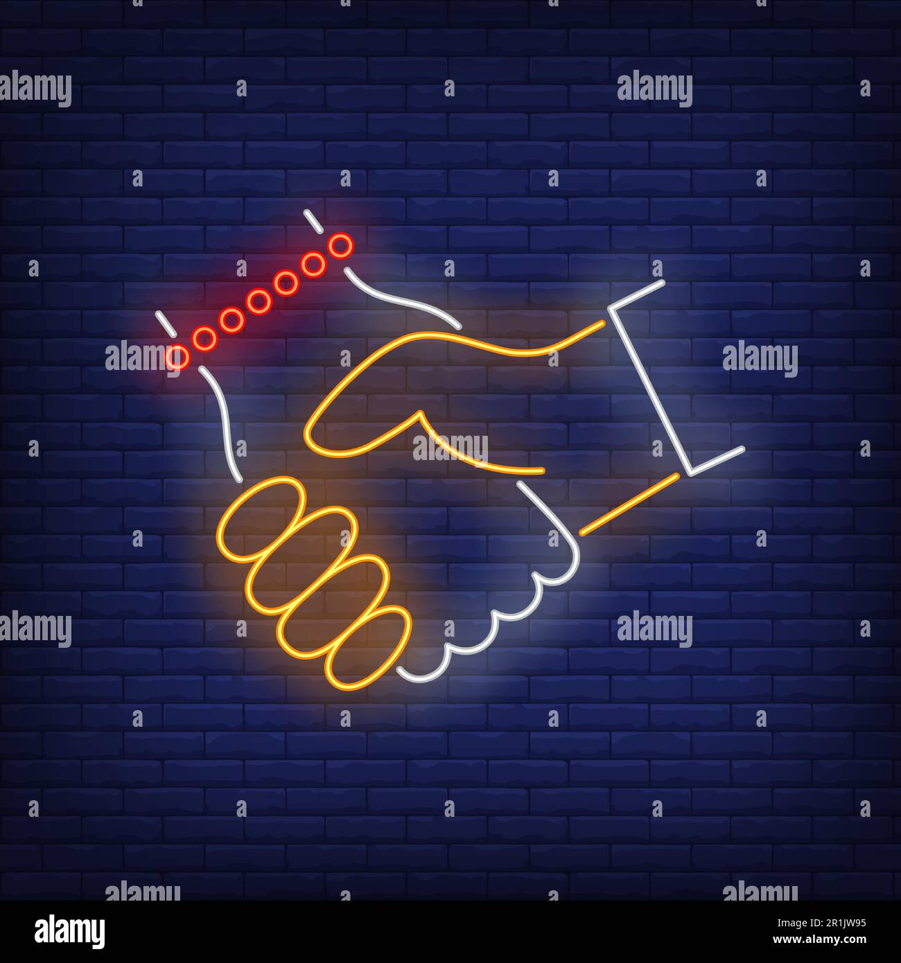 Handshake illustration woman hi-res stock photography and images - Alamy