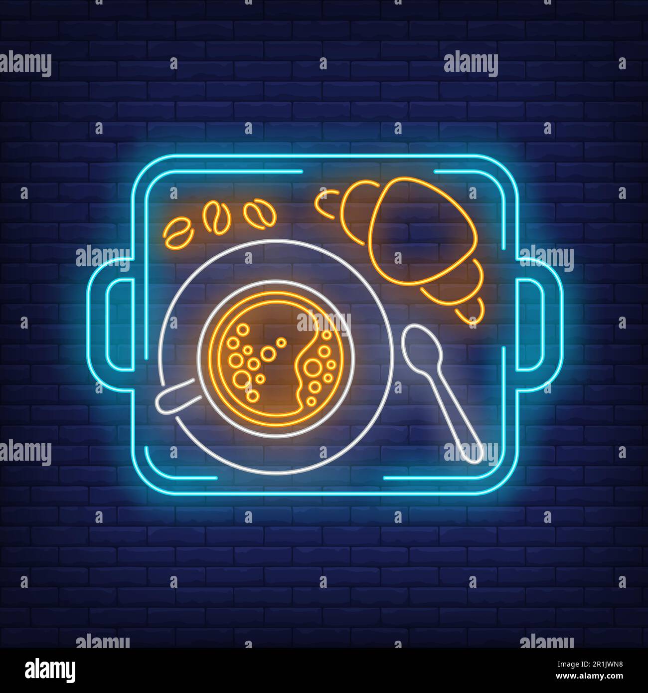 Neon coffee sign on Stock Vector Images - Alamy