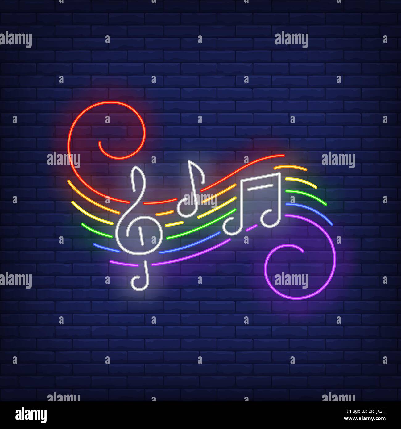 Music notes with LGBT colors neon sign Stock Vector Image & Art - Alamy