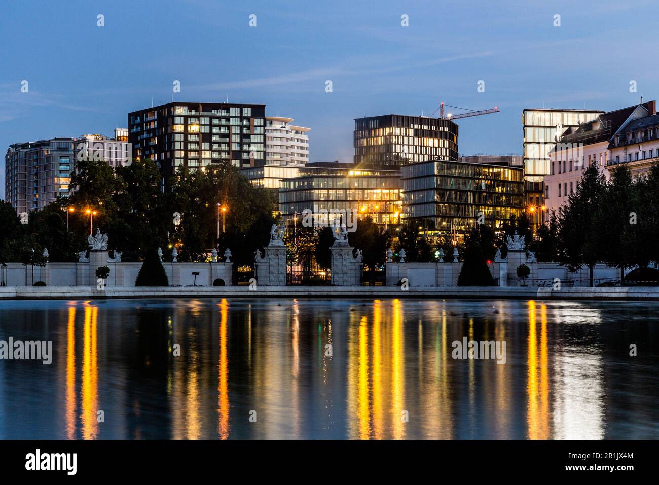 Modern buildings near Wien Hbf (Vienna main railway station) in Vienna ...
