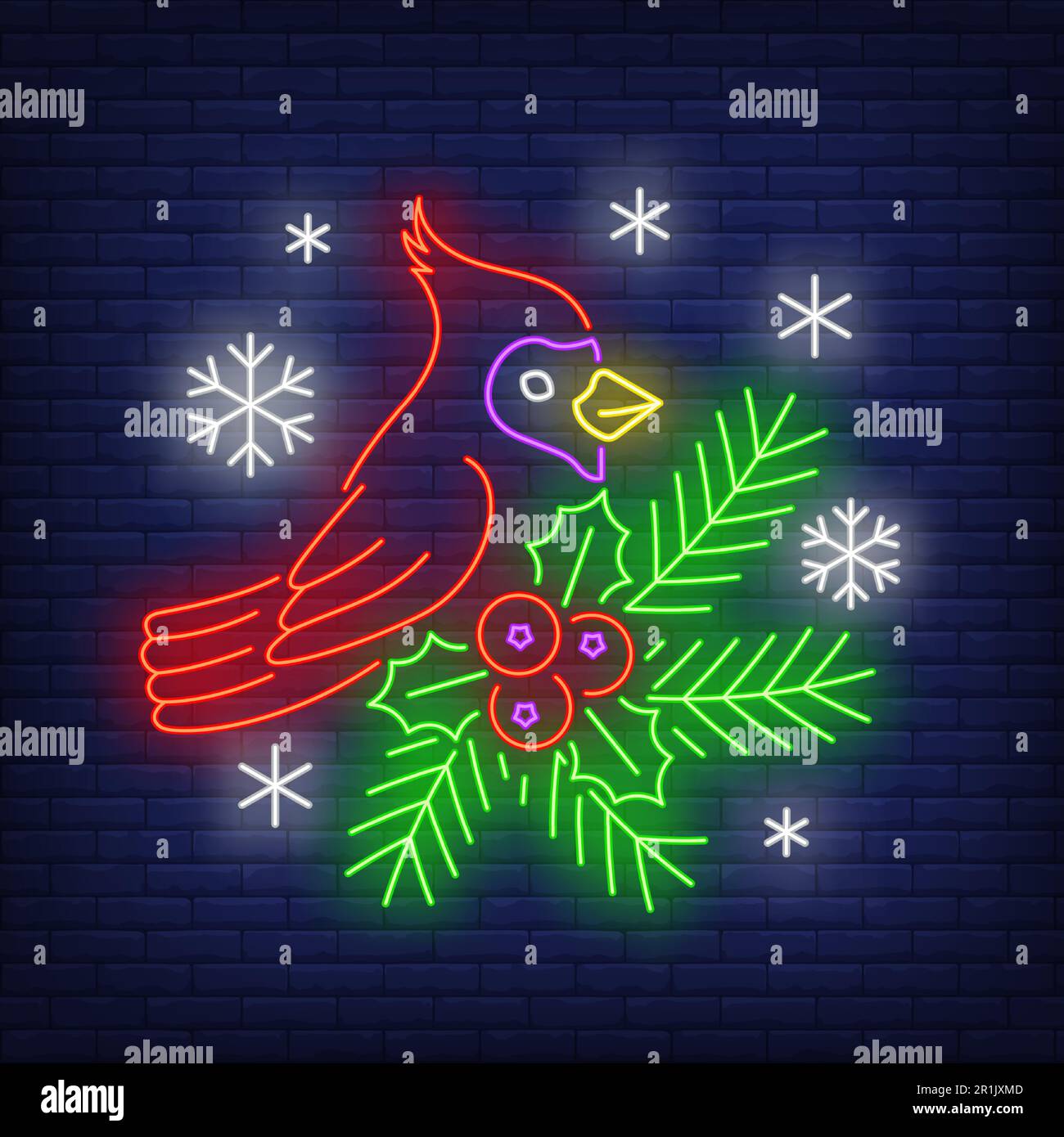 Winter robin neon sign Stock Vector Image & Art - Alamy