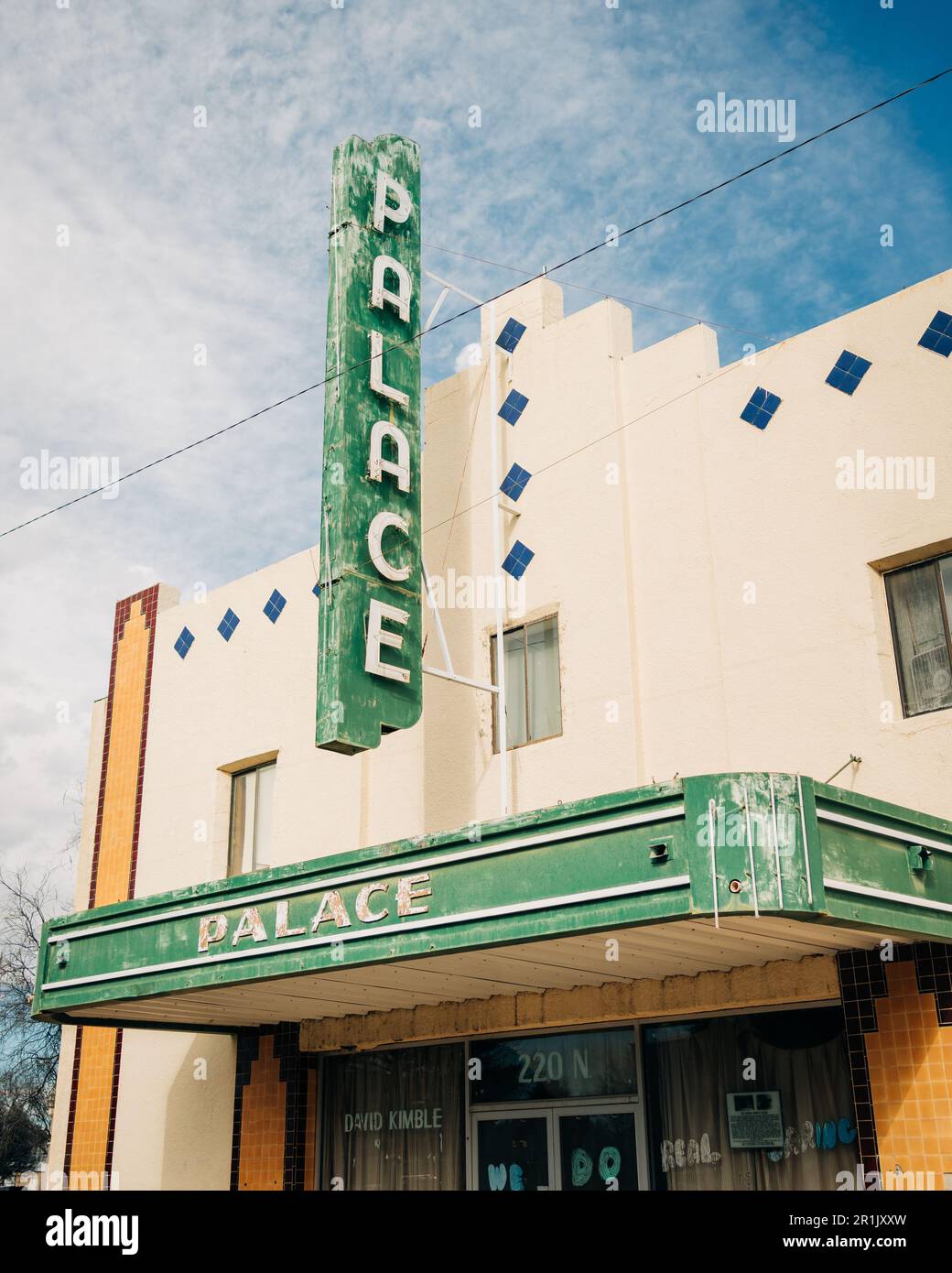 The Palace Theater vintage sign, in Marfa, Texas Stock Photo - Alamy