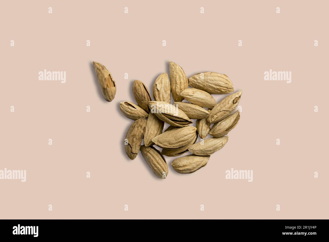 Healthy food for background image close up almond nuts. Texture on ...