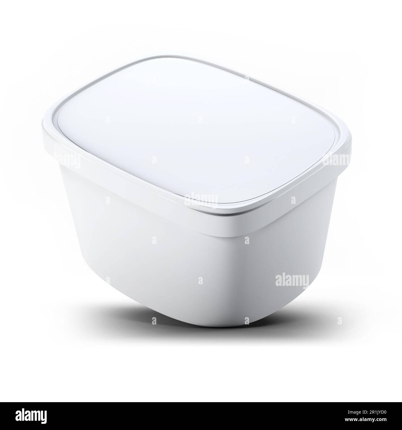 3D rendering White plastic box of ice cream container for your design ...