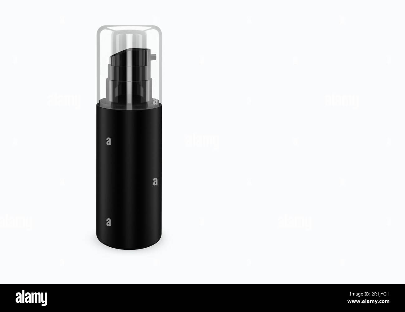 Black matte spray bootle mockup isolated from background: shampoo ...
