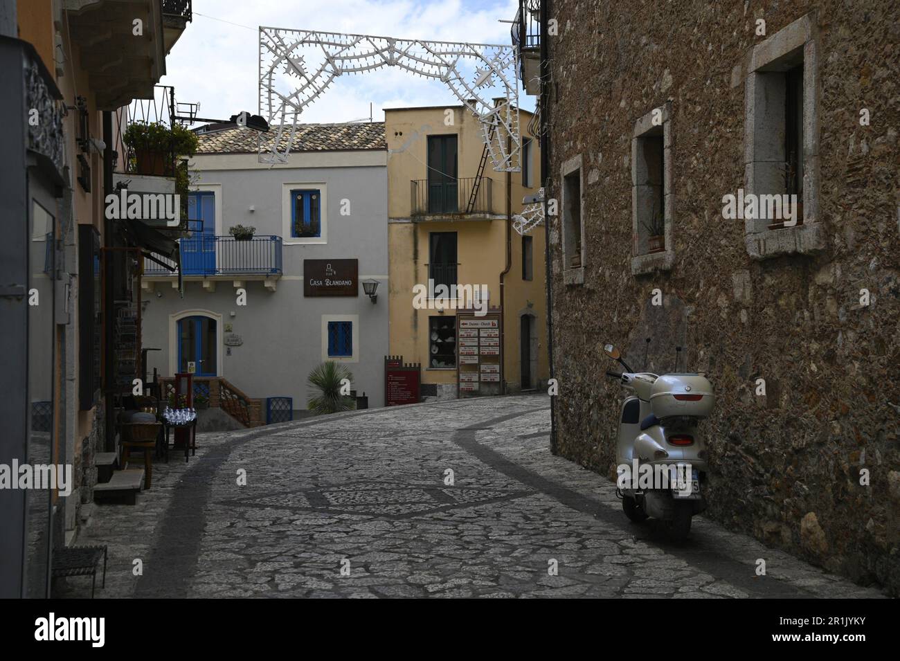 Scenic rural landscape in the picturesque village of Castelmola in ...