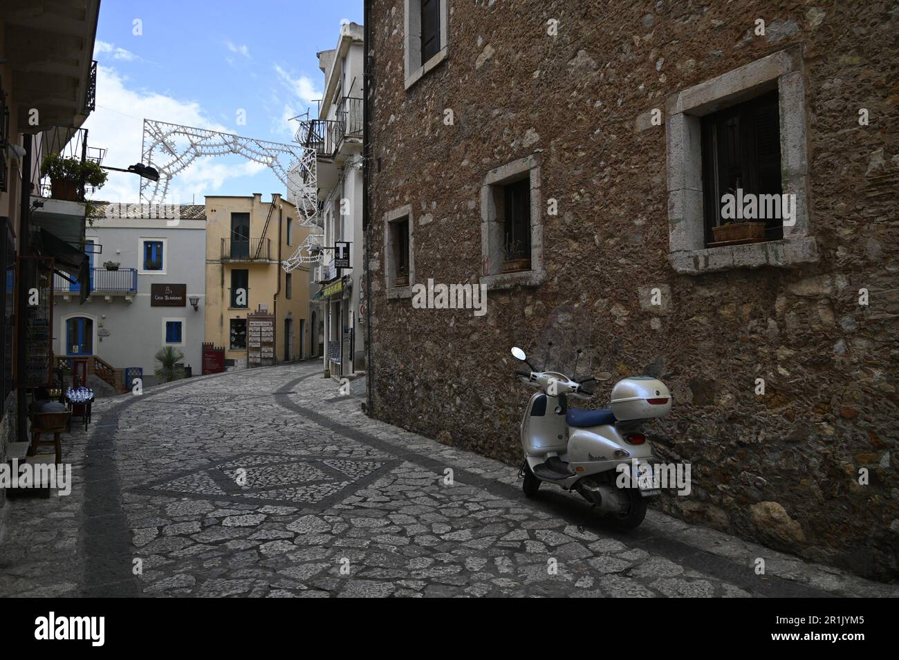 Scenic rural landscape in the picturesque village of Castelmola in ...