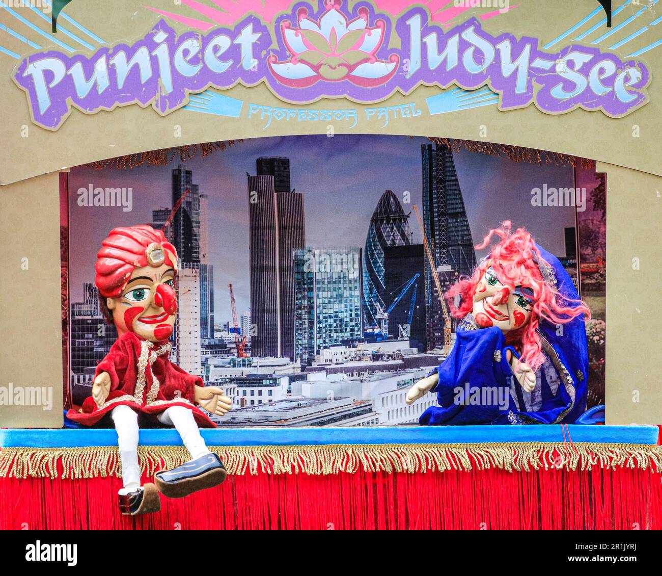 London, UK. 14th May, 2023. Children have fun with the puppets at ...