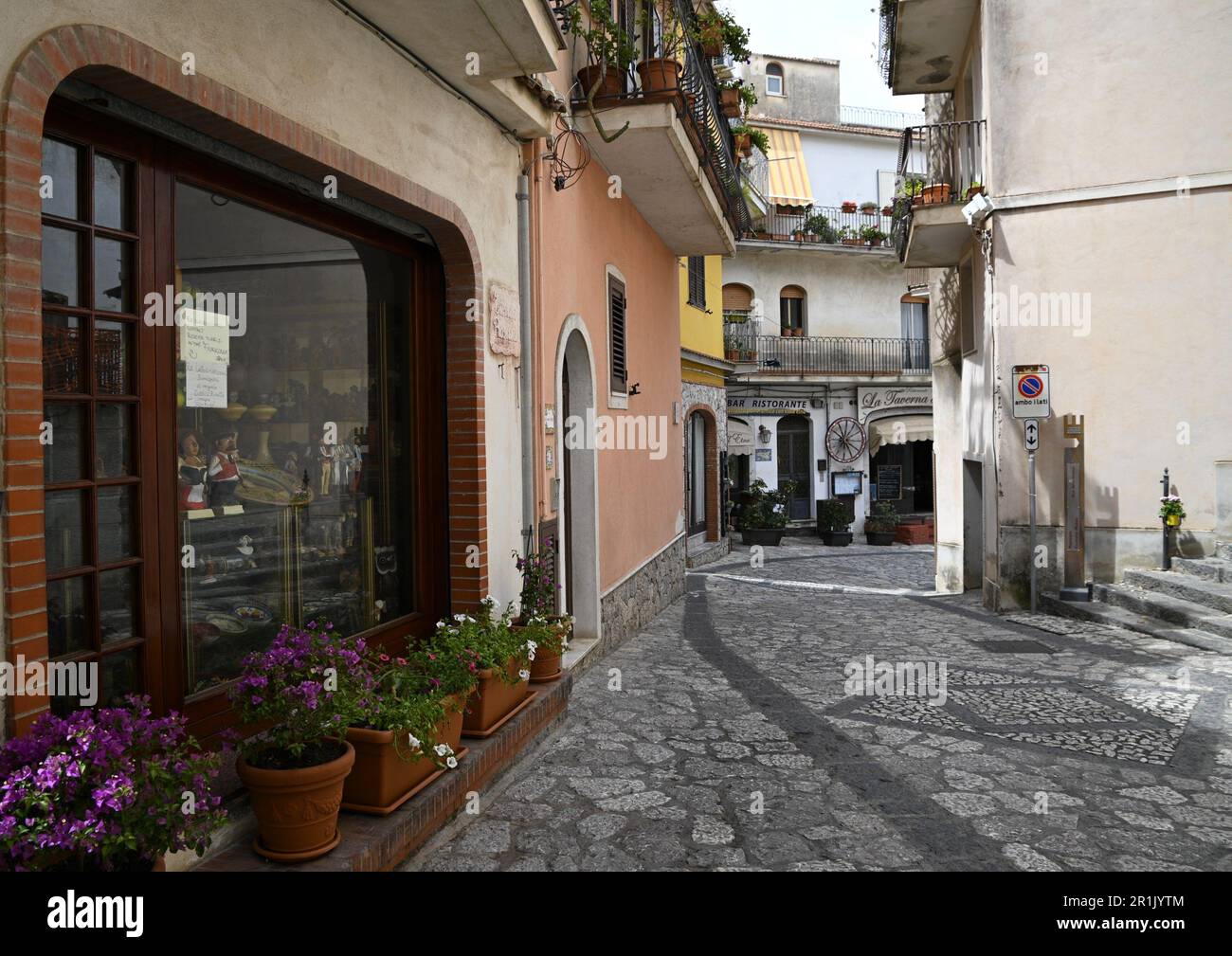 Scenic rural landscape in the picturesque village of Castelmola in ...