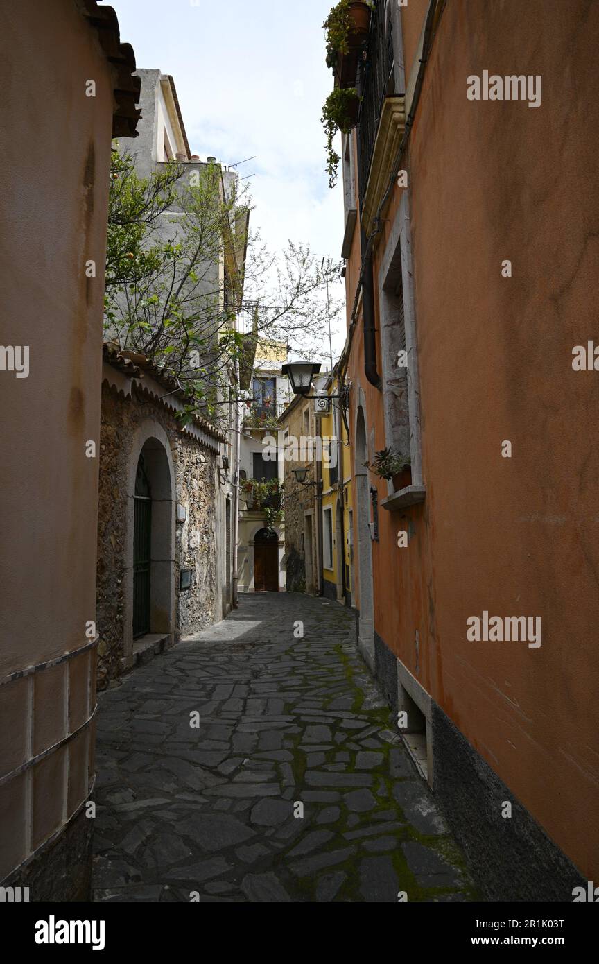 Scenic rural landscape in the picturesque village of Castelmola in ...