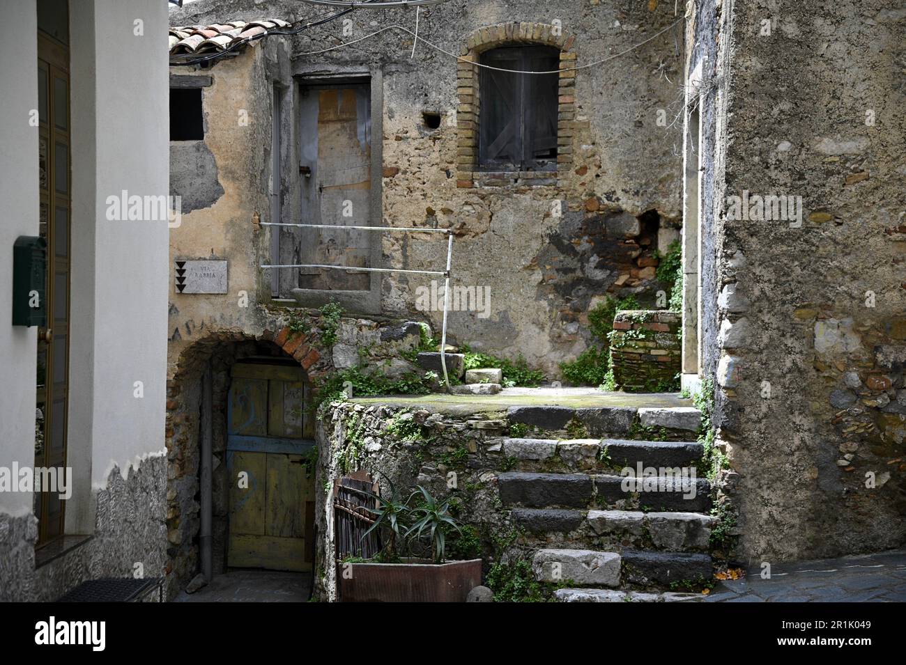 Rural house scenic exterior view in the picturesque village of ...