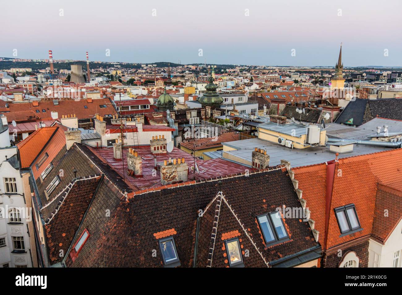 Skyline of the old town in Brno, Czech Republic Stock Photo - Alamy