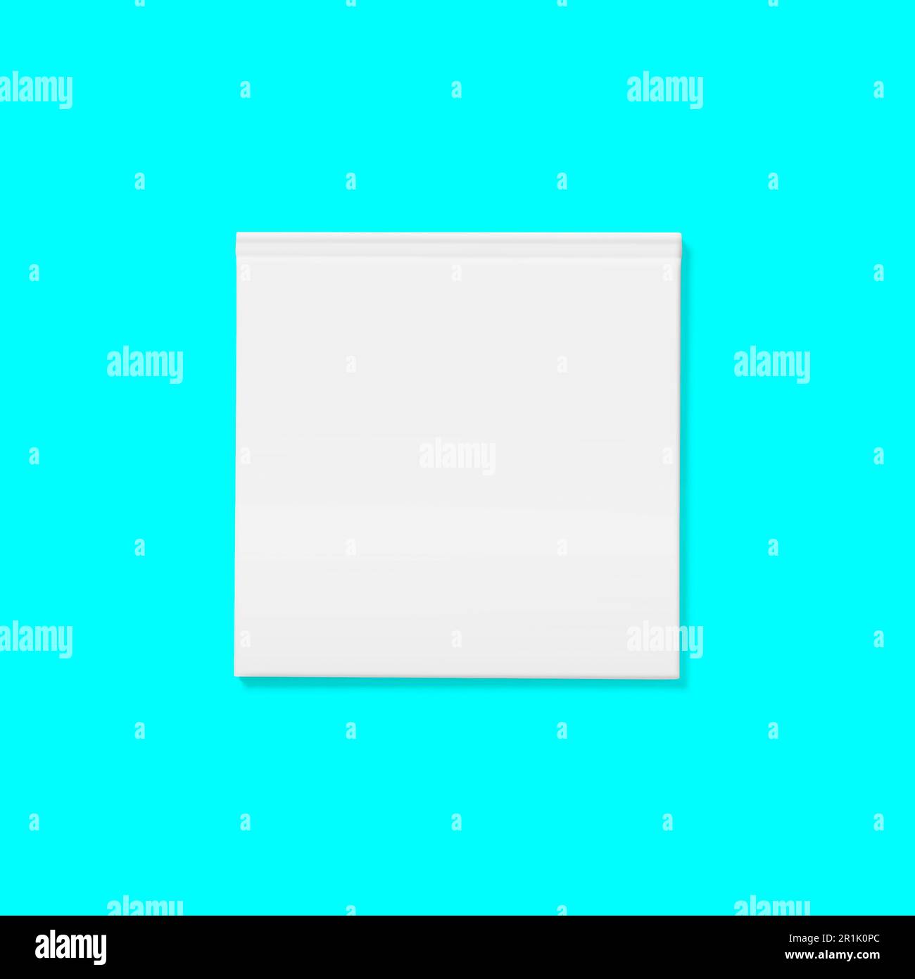 Back to school concept - Top view of blank hard cover book front close ...