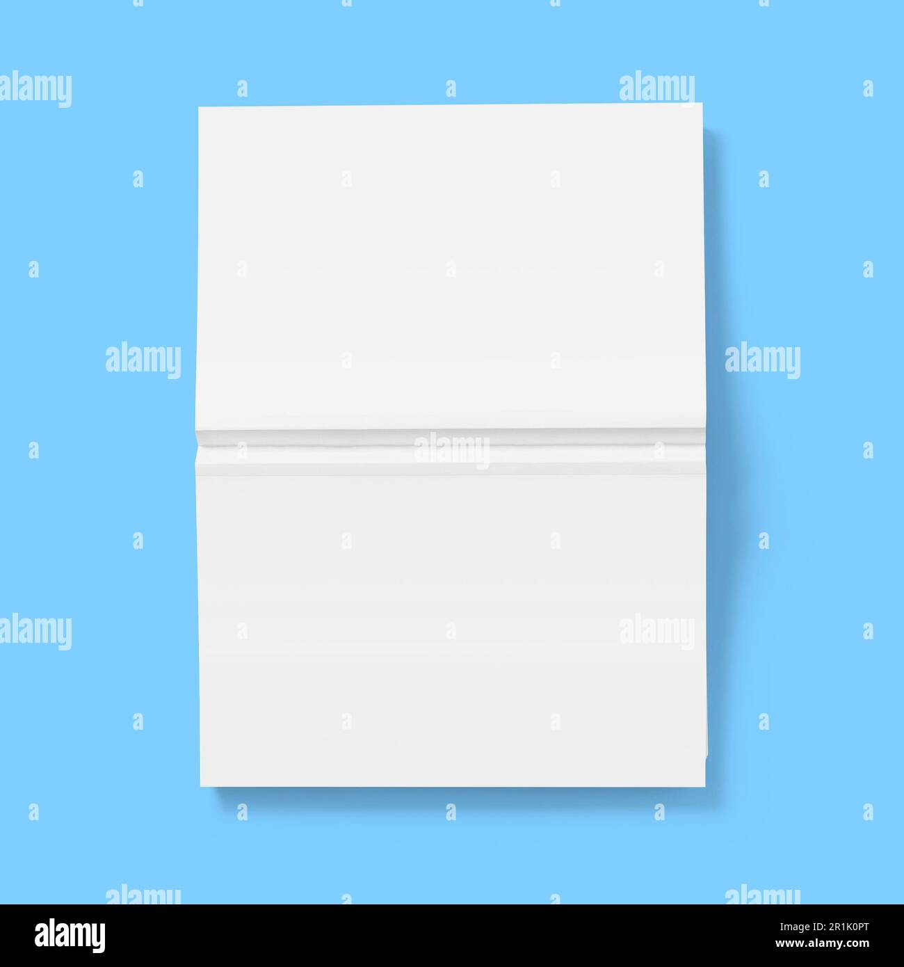 Back to school concept , hard cover blank white book upside down open ...