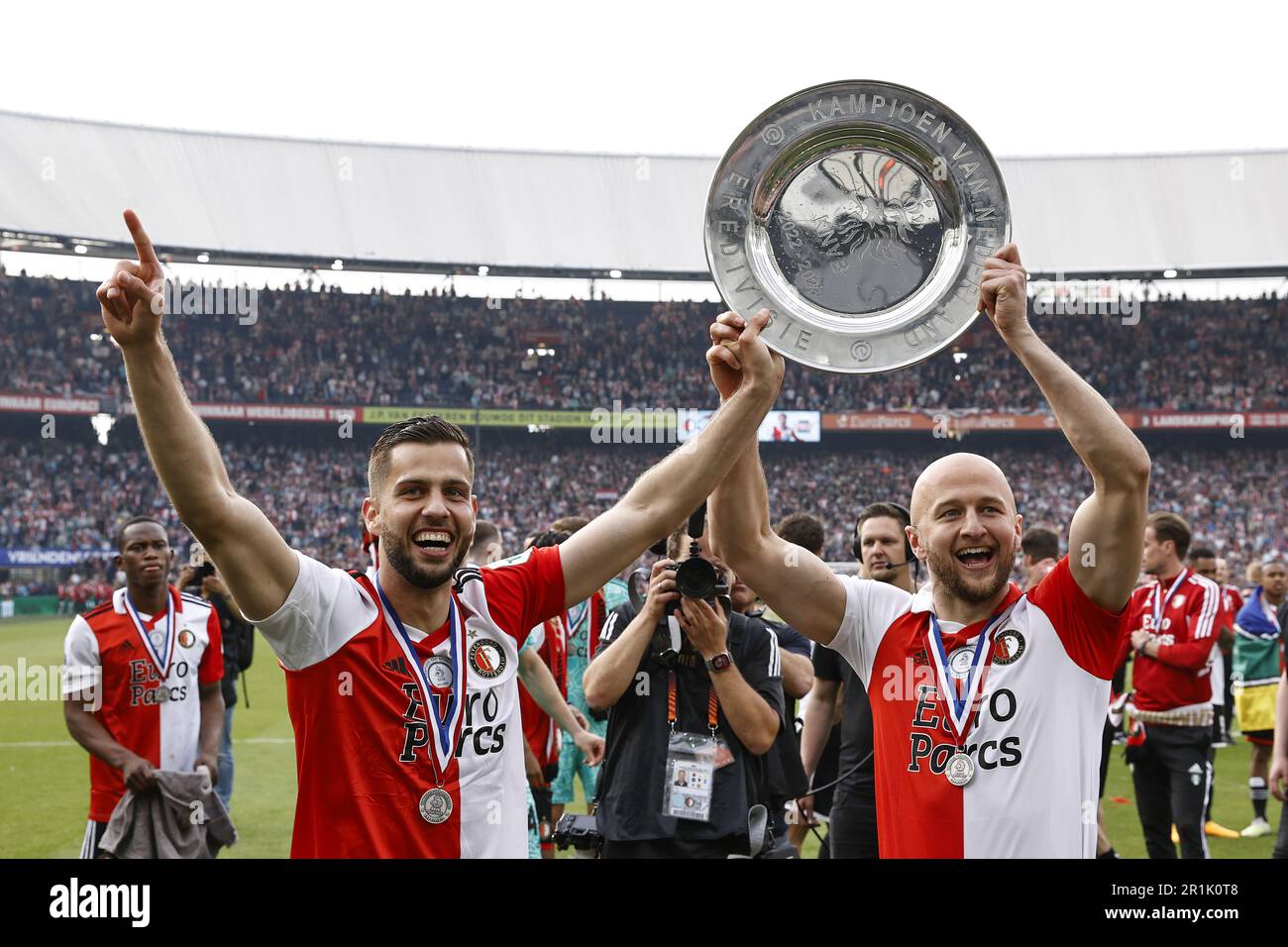 ROTTERDAM - (L-R) David Hancko of Feyenoord, Gernot Trauner of ...