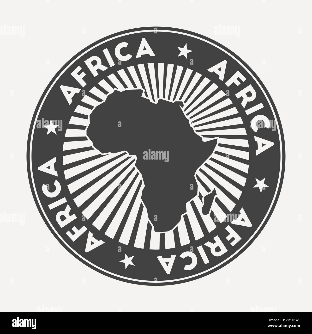 Africa round logo. Vintage travel badge with the circular name and map ...
