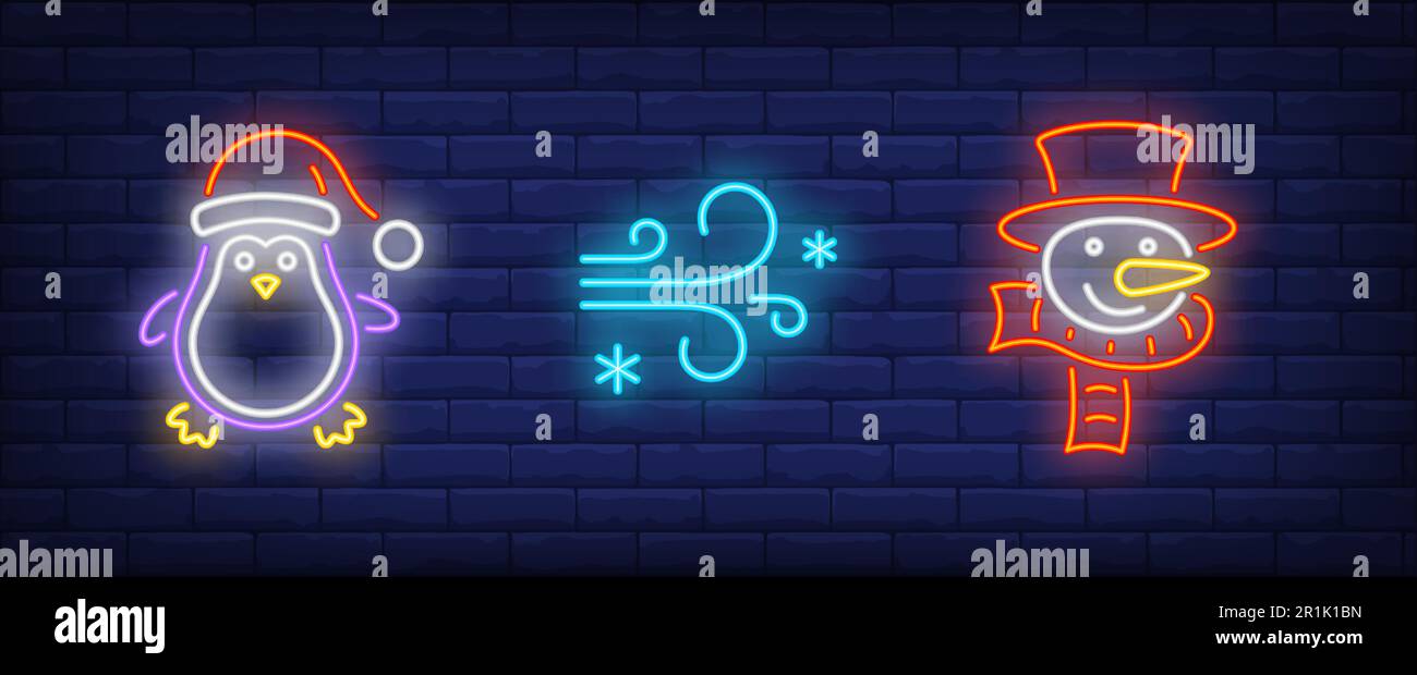 Characters glowing neon sign Stock Vector Images - Alamy