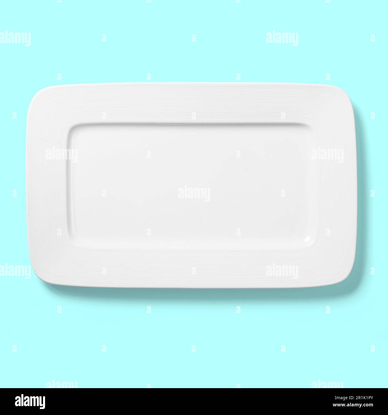 serving tray top view blank white isolated Stock Photo - Alamy